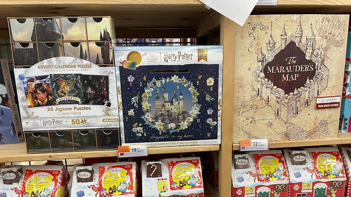 Harry Potter themed Advent calendars are starting to show up in stores