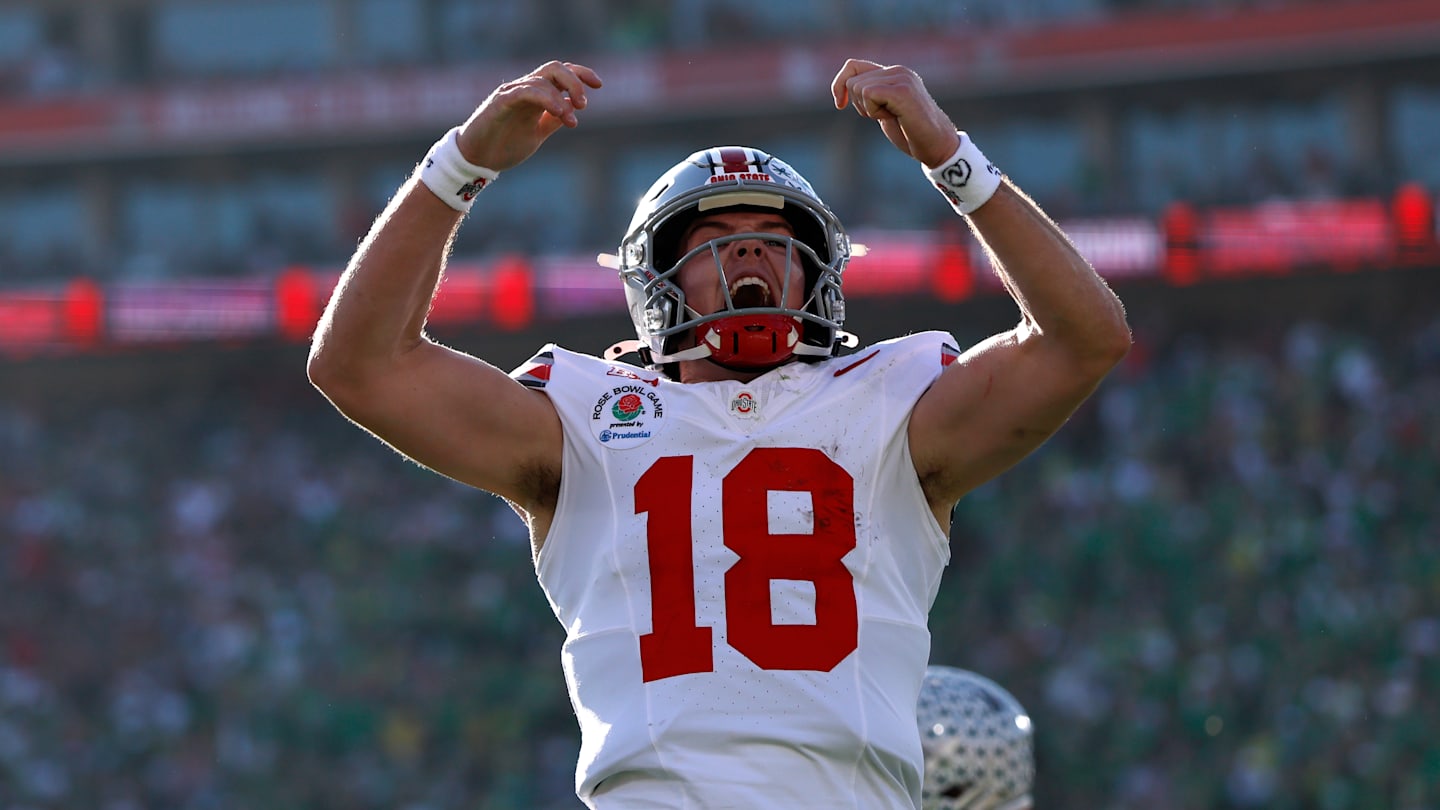 Ohio State QB Will Howard goes viral, blocked from celebrating on Rose ...