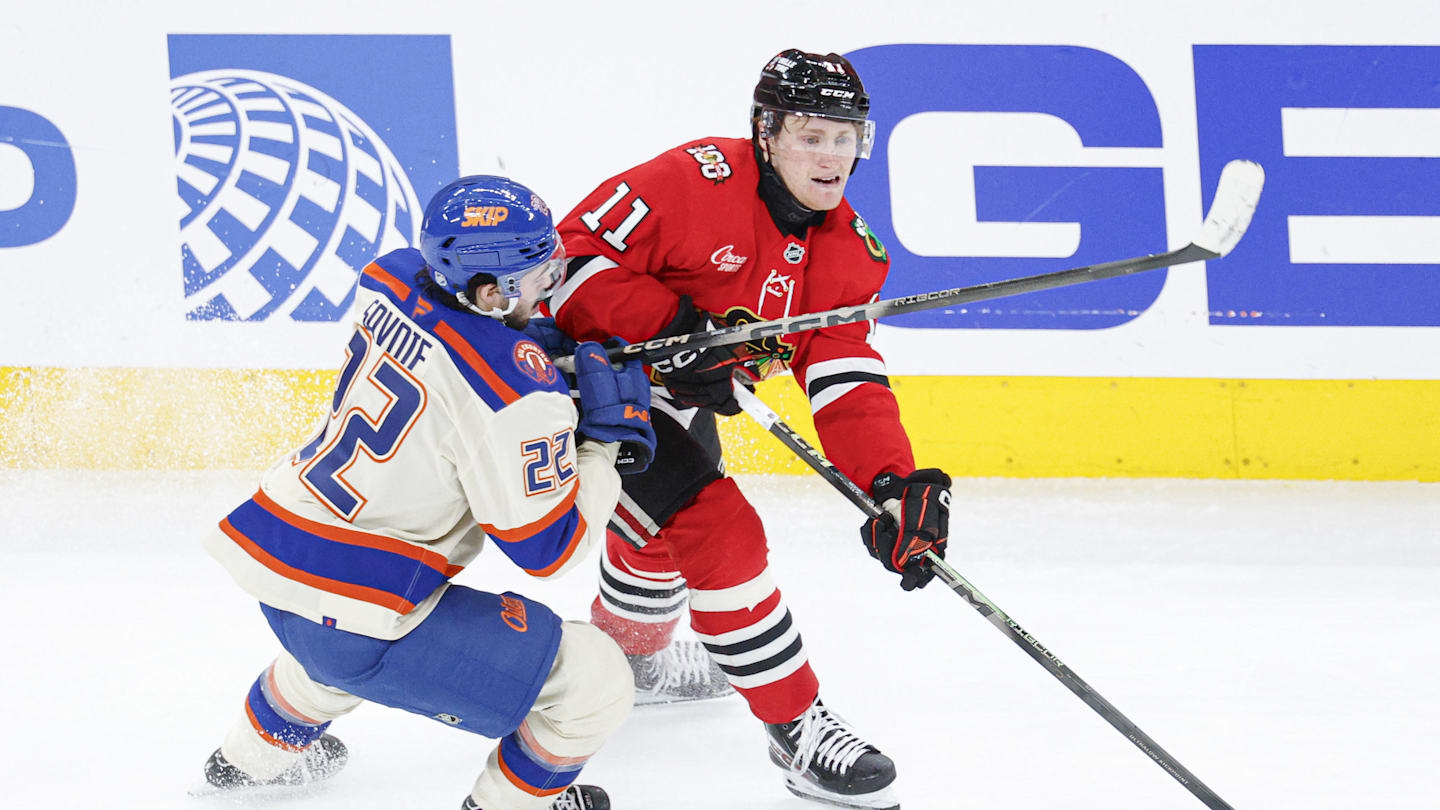 Blackhawks stumble out of the gate against Oilers after late Bedard scratch