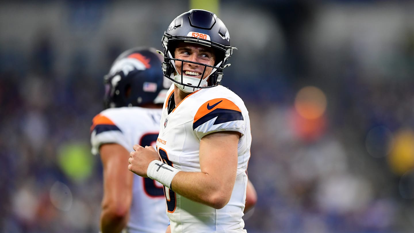 Bo Nix reacts after his stellar Denver Broncos preseason debut