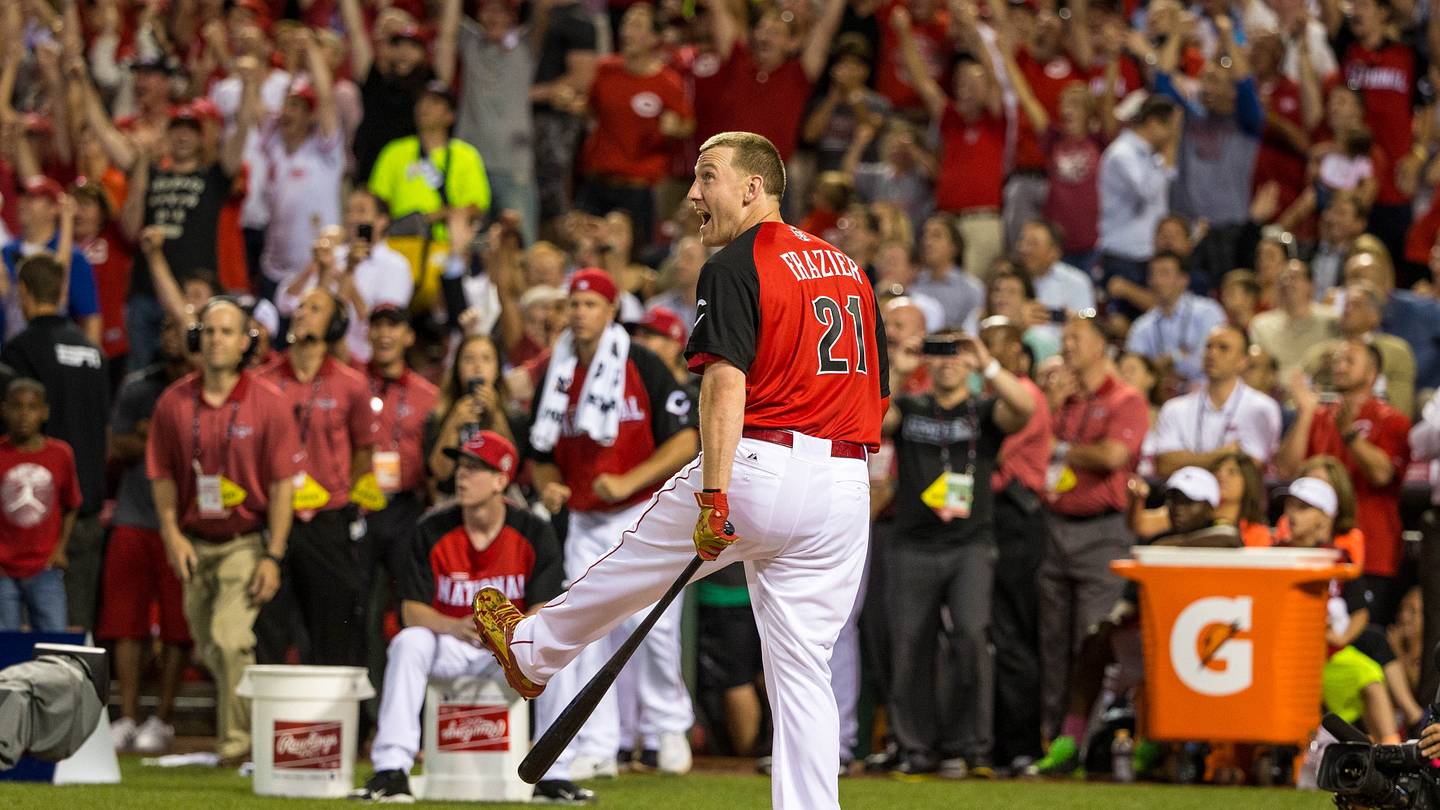 Which Reds players have won the MLB Home Run Derby?