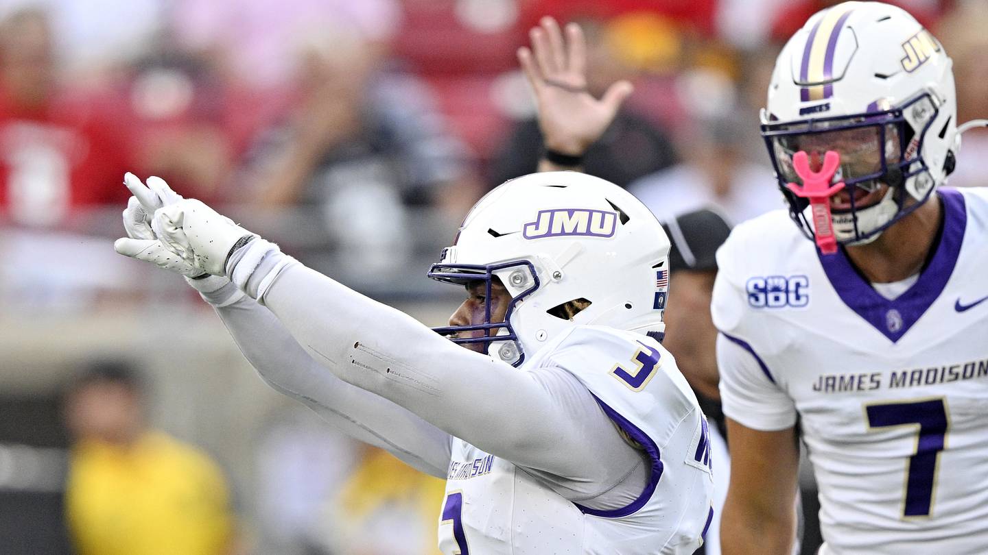 James Madison's live reaction to making College Football Playoff goes viral