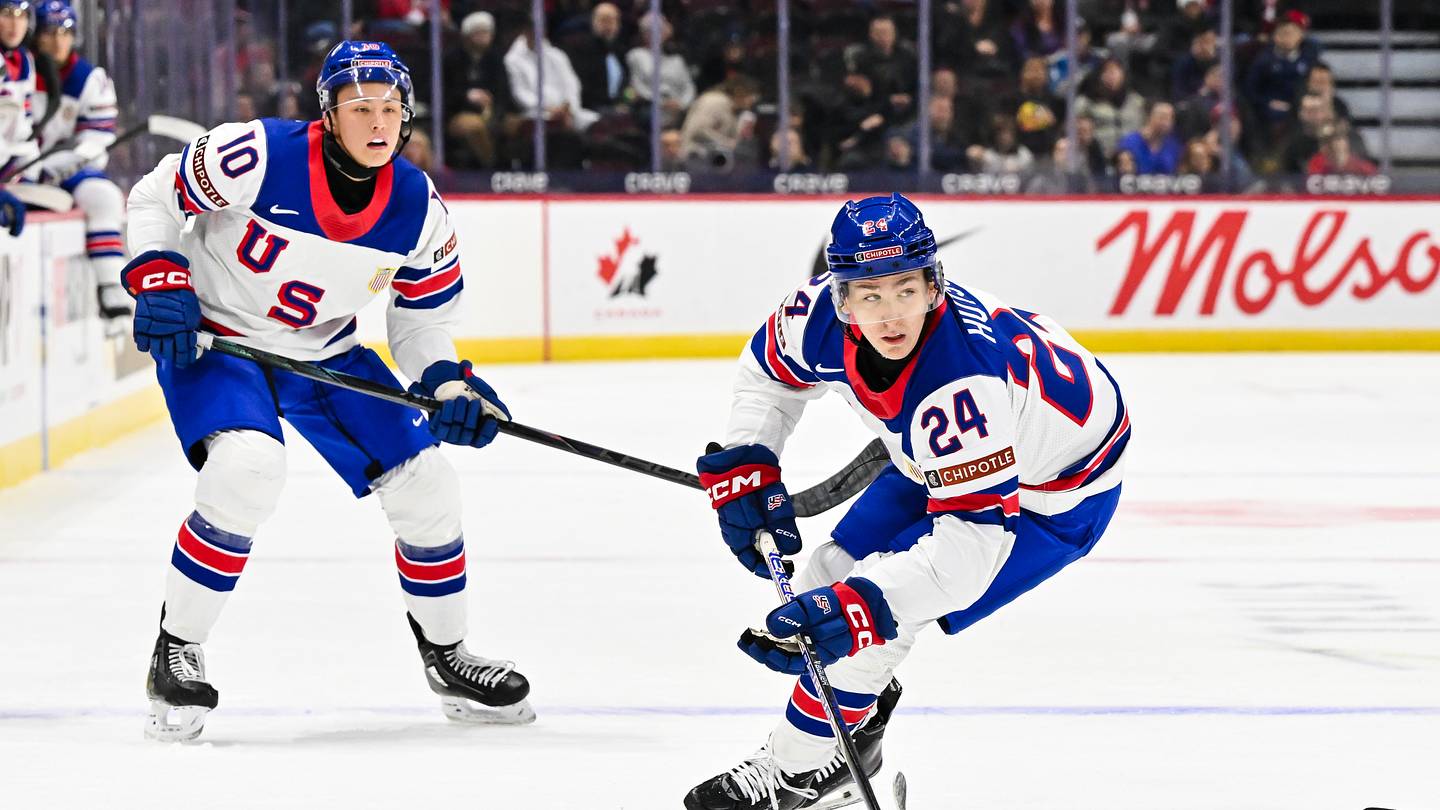 Lane Hutson takes in brother Cole’s 5-point World Junior’s debut ahead ...