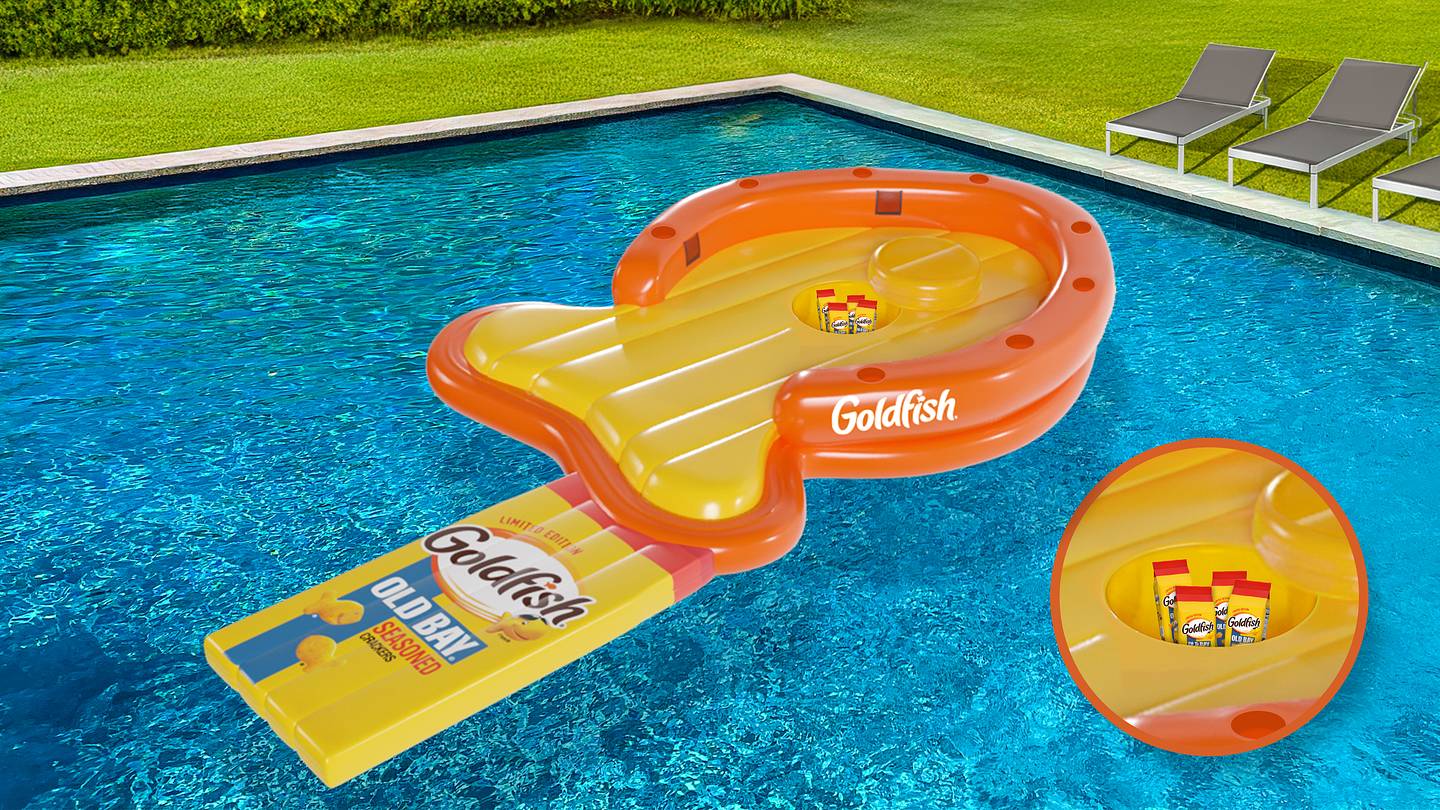 Goldfish and Bravo team up to launch an Old Bay swimming pool floatie