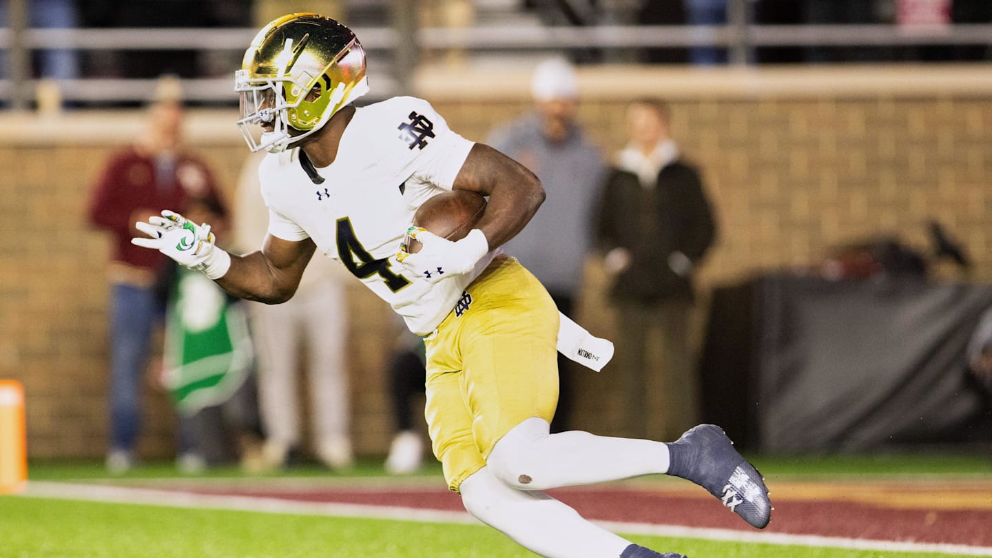 NFL Draft Watch: Notre Dame’s Jeremiyah Love showcase NFL game-breaking ...