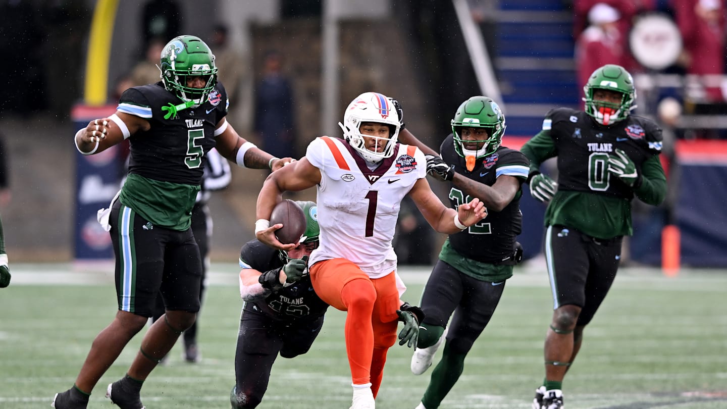 Virginia Tech QB Kyron Drones lands on NCF writers power rankings list ...
