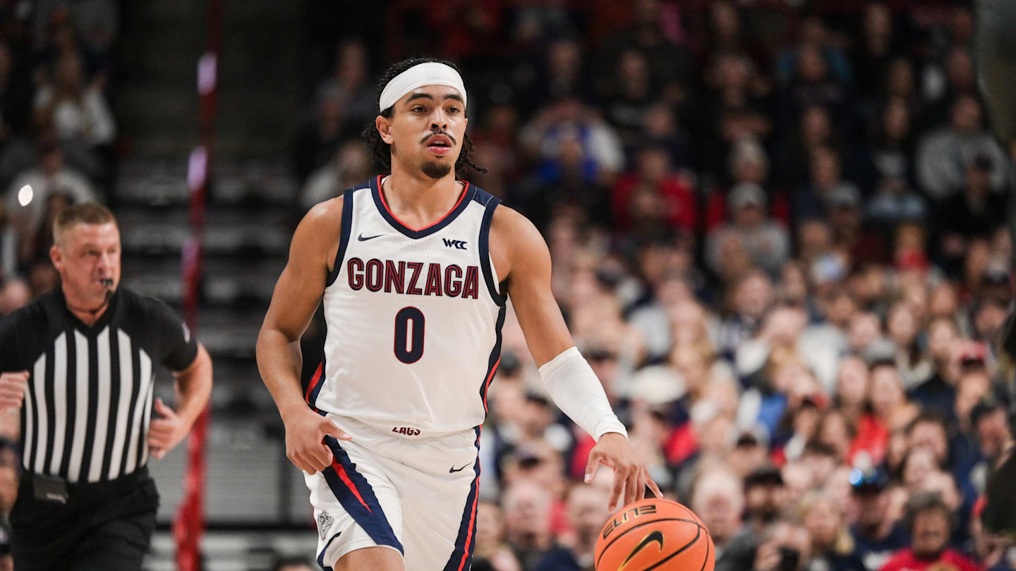 Gonzaga's Ryan Nembhard goes undrafted, signs two-way deal with Dallas ...