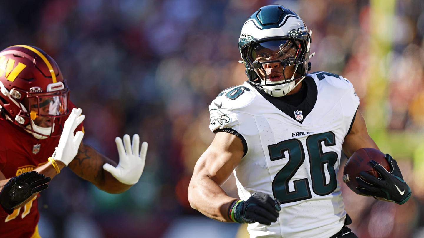 Commanders Focus On Eagles Saquon Barkley Ahead Of NFC Championship