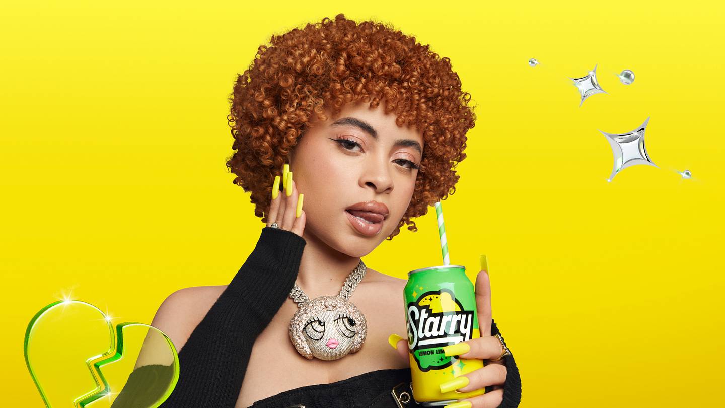 Ice Spice makes a bubbly connection with STARRY in its SB LVIII ad