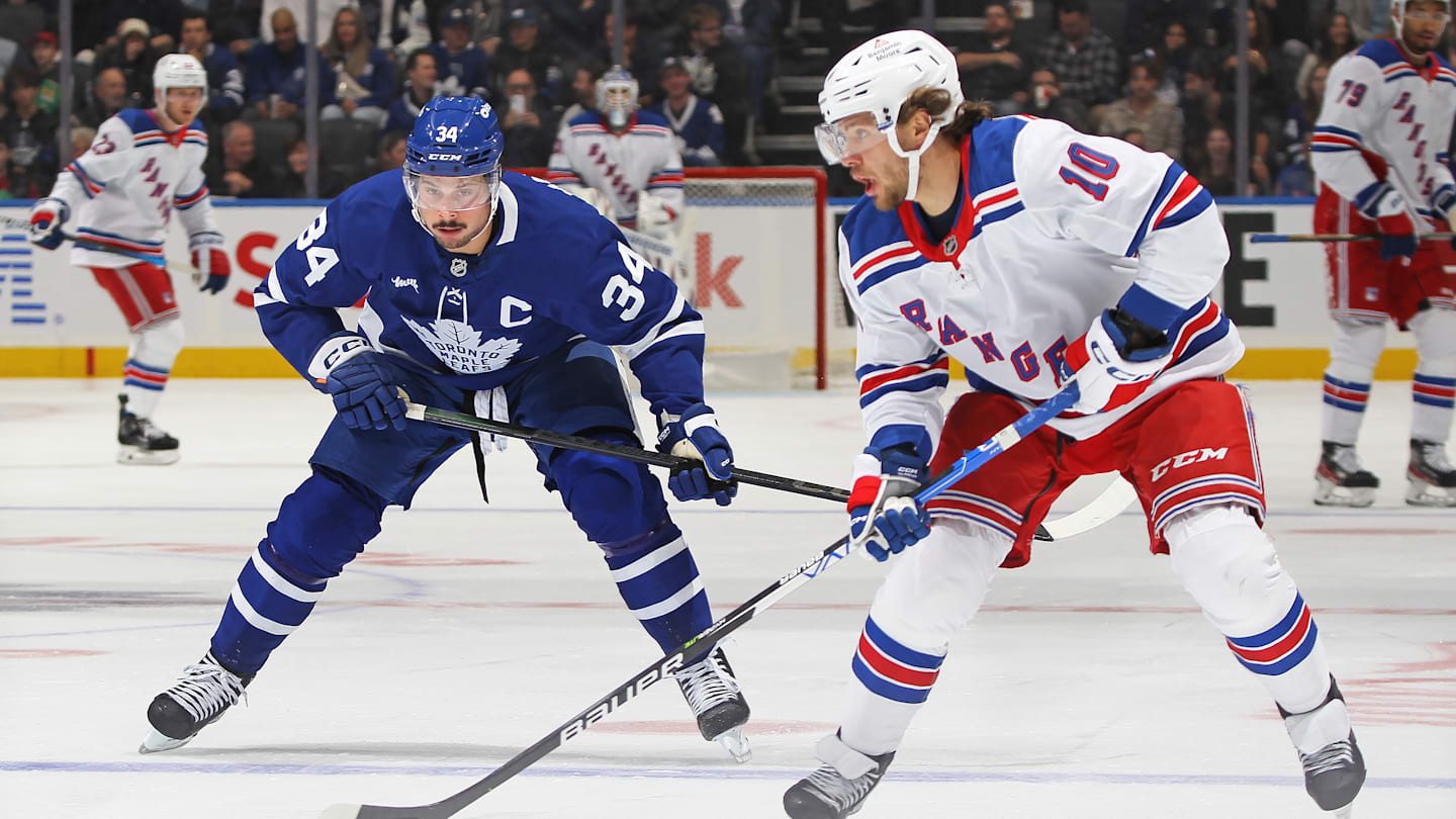 Betting odds for the New York Rangers against the Toronto