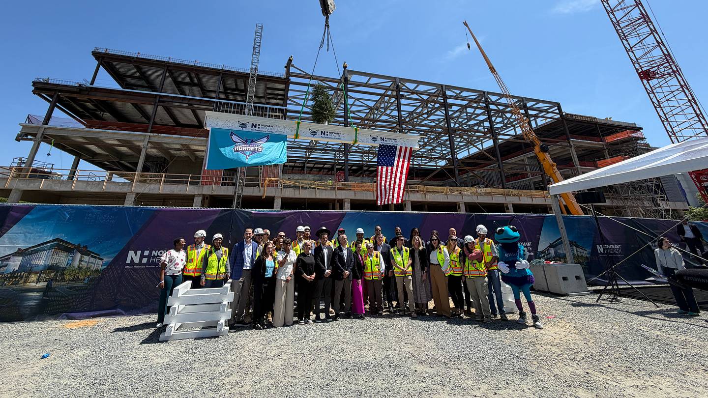 Hornets Hold Ceremonial Topping Off Ceremony for the Novant Health ...