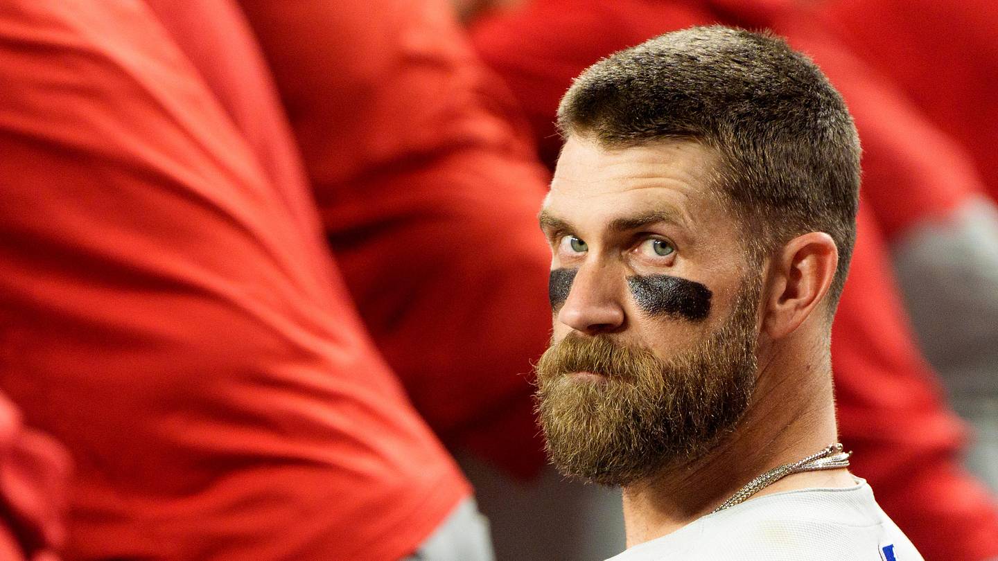 Bryce Harper sets record straight after Phillies-Rhys Hoskins reunion ...