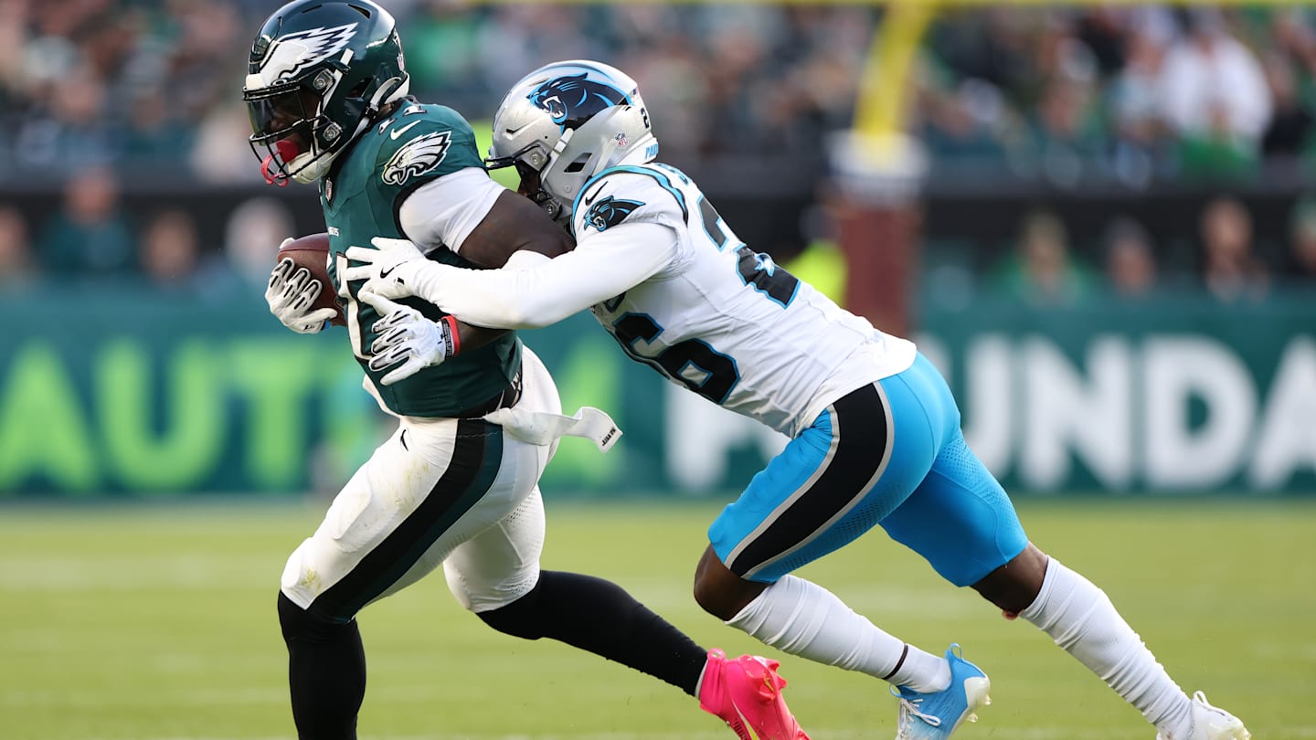New angle from Eagles vs. Panthers offers credence to A.J. Brown's ...