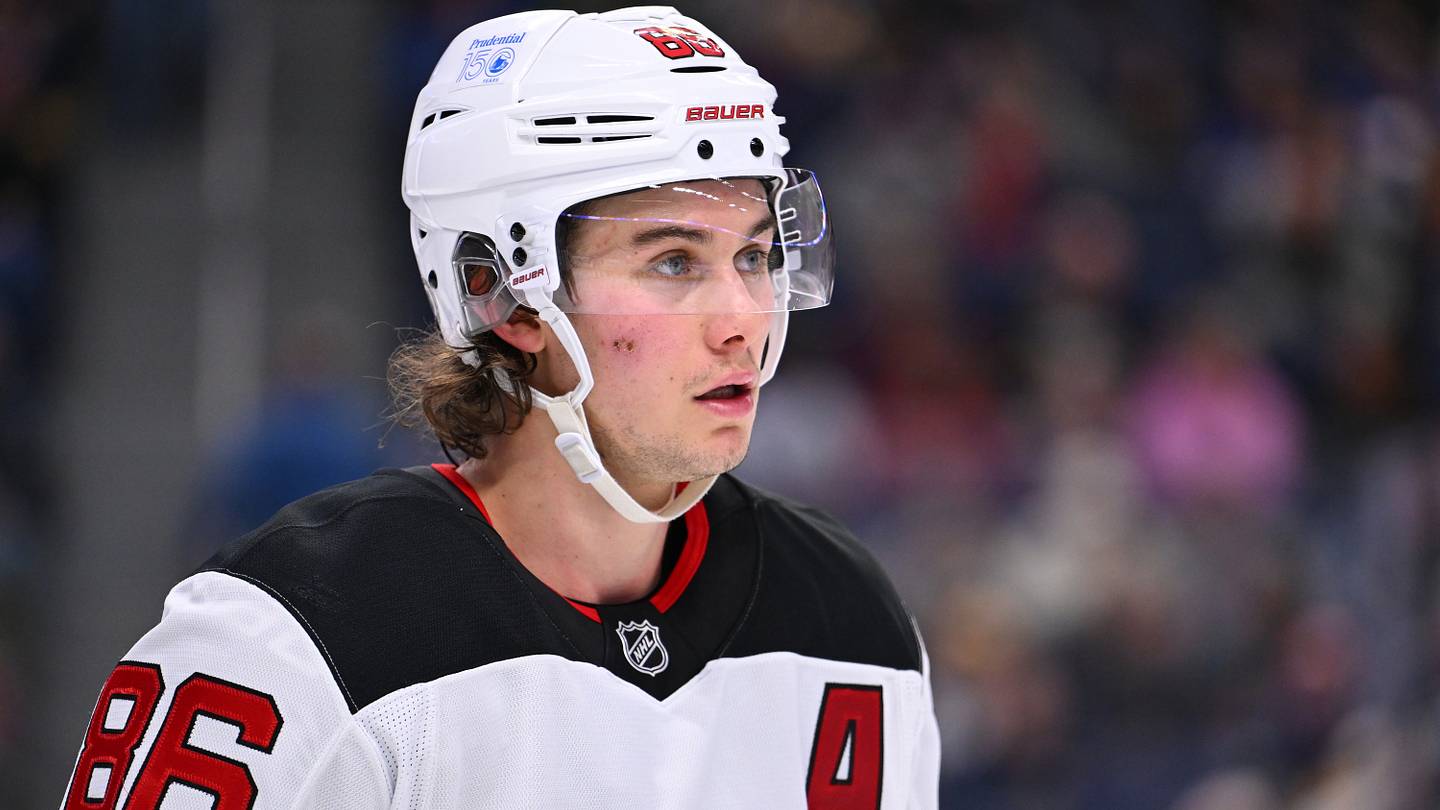 Jack Hughes returns to the ice months after shoulder surgery for ...