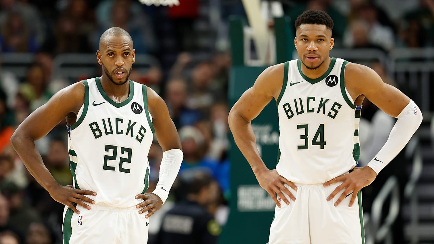 He gone? Giannis doesn't seem thrilled after Bucks trade NBA champion Khris Middleton