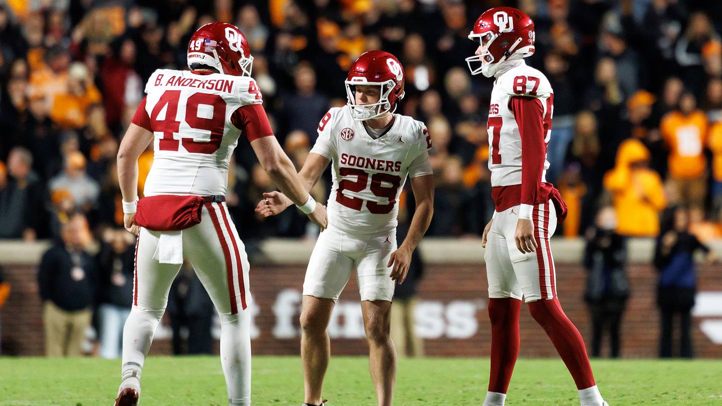 Why Oklahoma’s kicker wore ‘Daisy Dukes’ vs Tennessee