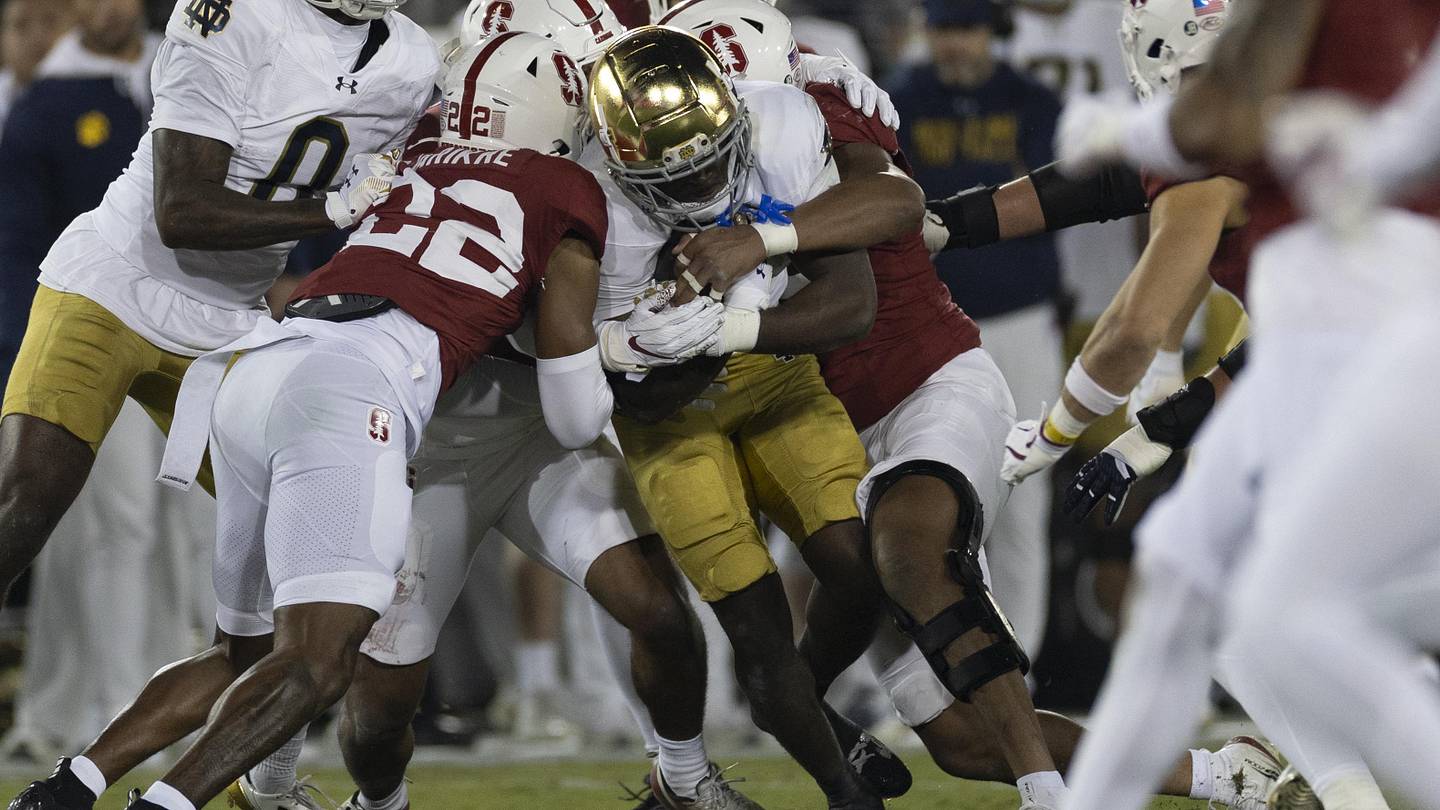 New angle of the Jeremiah Love injury understandably has Notre Dame ...