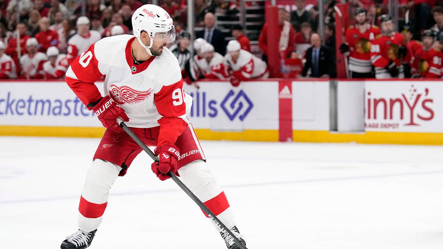 Joe Veleno will be put to the test with Dylan Larkin injured