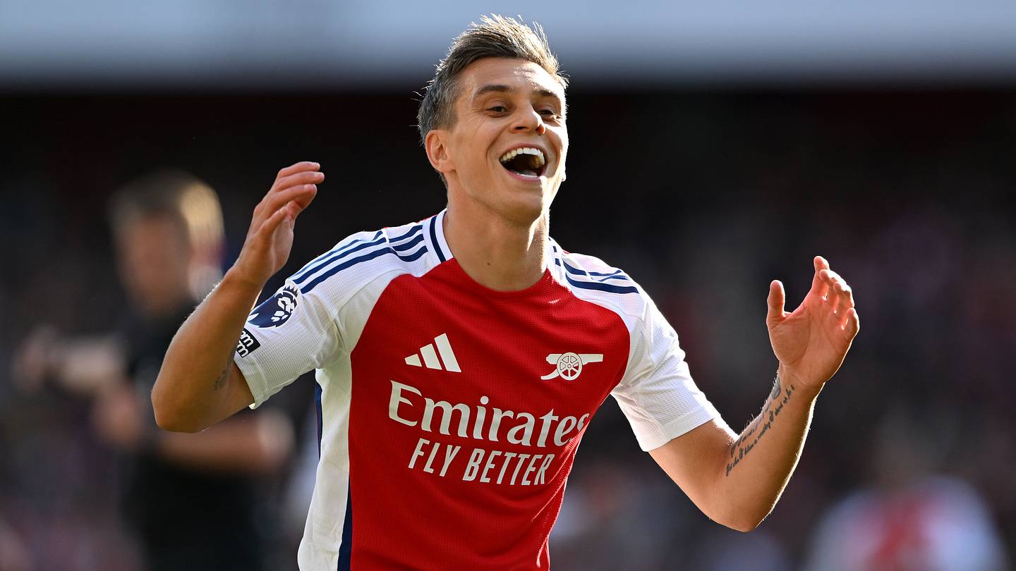 Leandro Trossard revels in late Arsenal winner against Leicester after ...