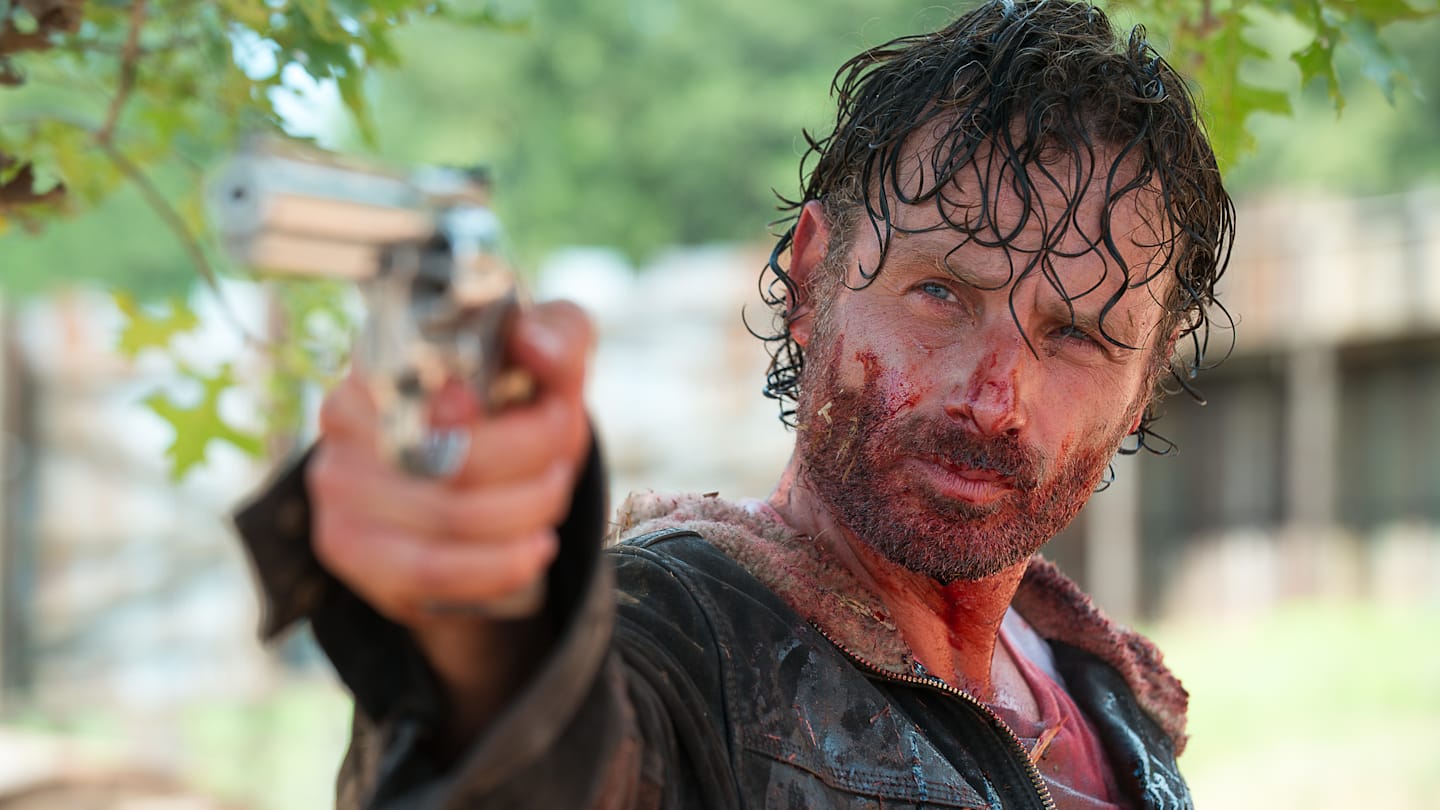 The Walking Dead eight years ago Rick looked up from beating a man to ...