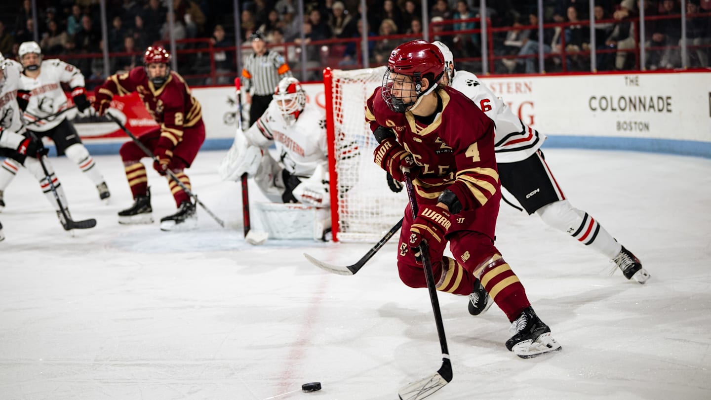 No. 3 Boston College Men’s Hockey Suffers Road Loss to Northeastern