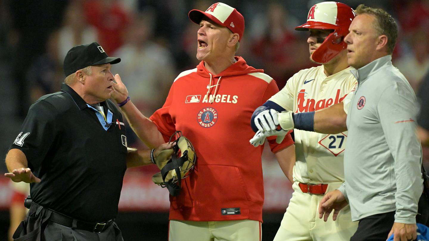 Ray Montgomery sparks benches-clearing incident as Angels keep ...