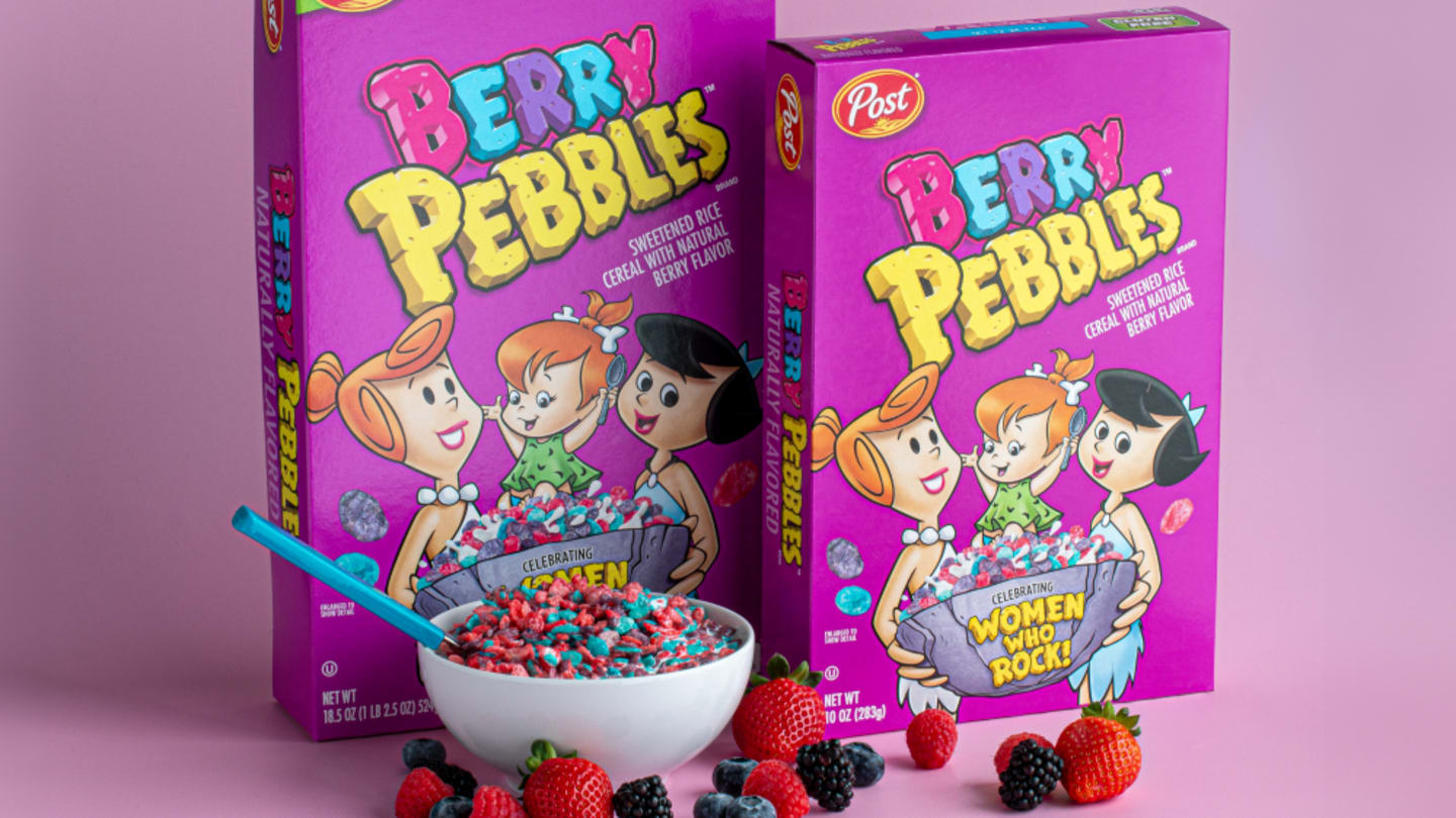 Berry Pebbles brings its sweet, colorful flavor to the Pebbles cereal ...