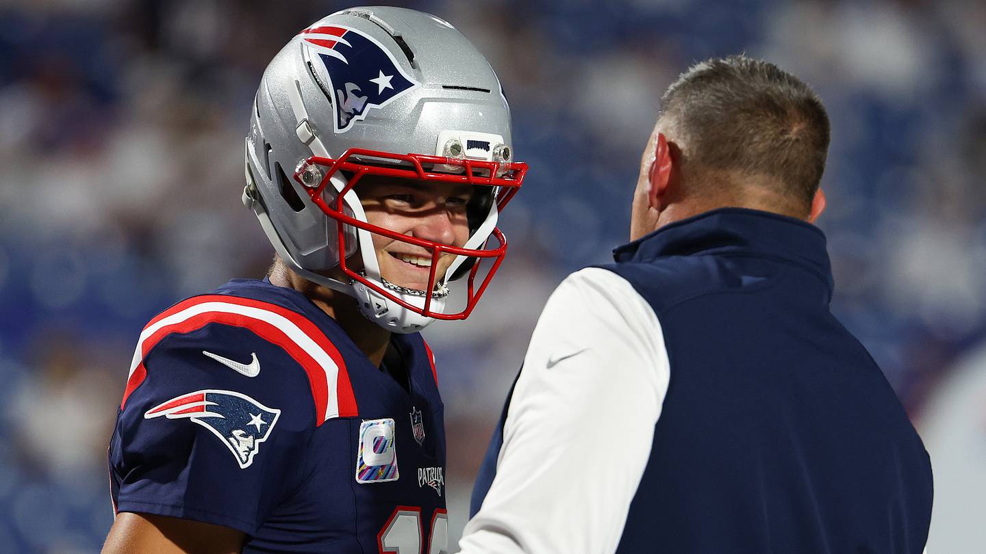 Drake Maye out duels Josh Allen on Sunday Night Football, leads ...