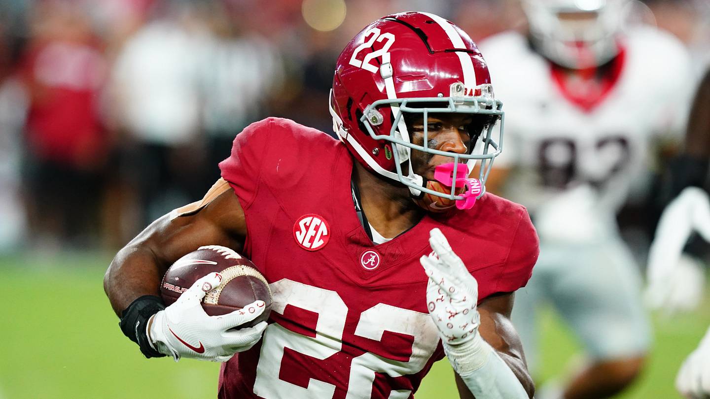 Alabama's RB room in good shape even after Justice Haynes entering ...