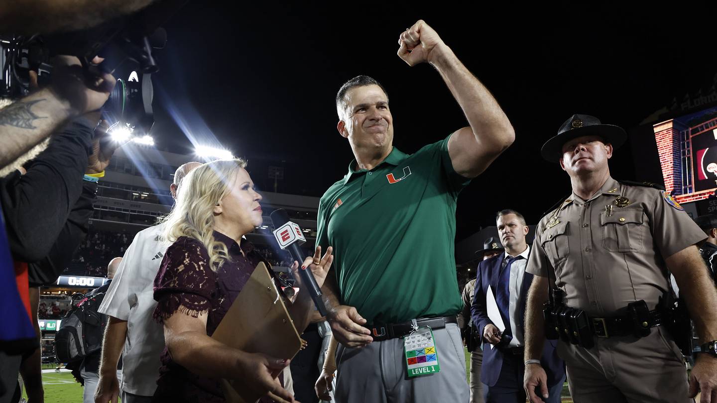 Gov. Ron DeSantis declares the Miami Hurricanes state champions