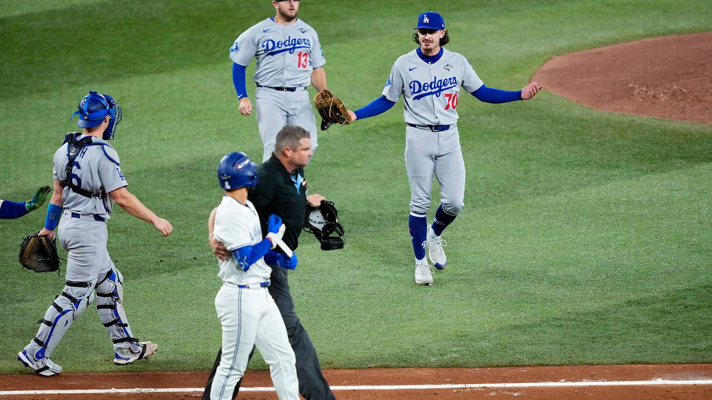 Justin Wrobleski calls out Andrés Giménez after near Dodgers-Blue Jays ...