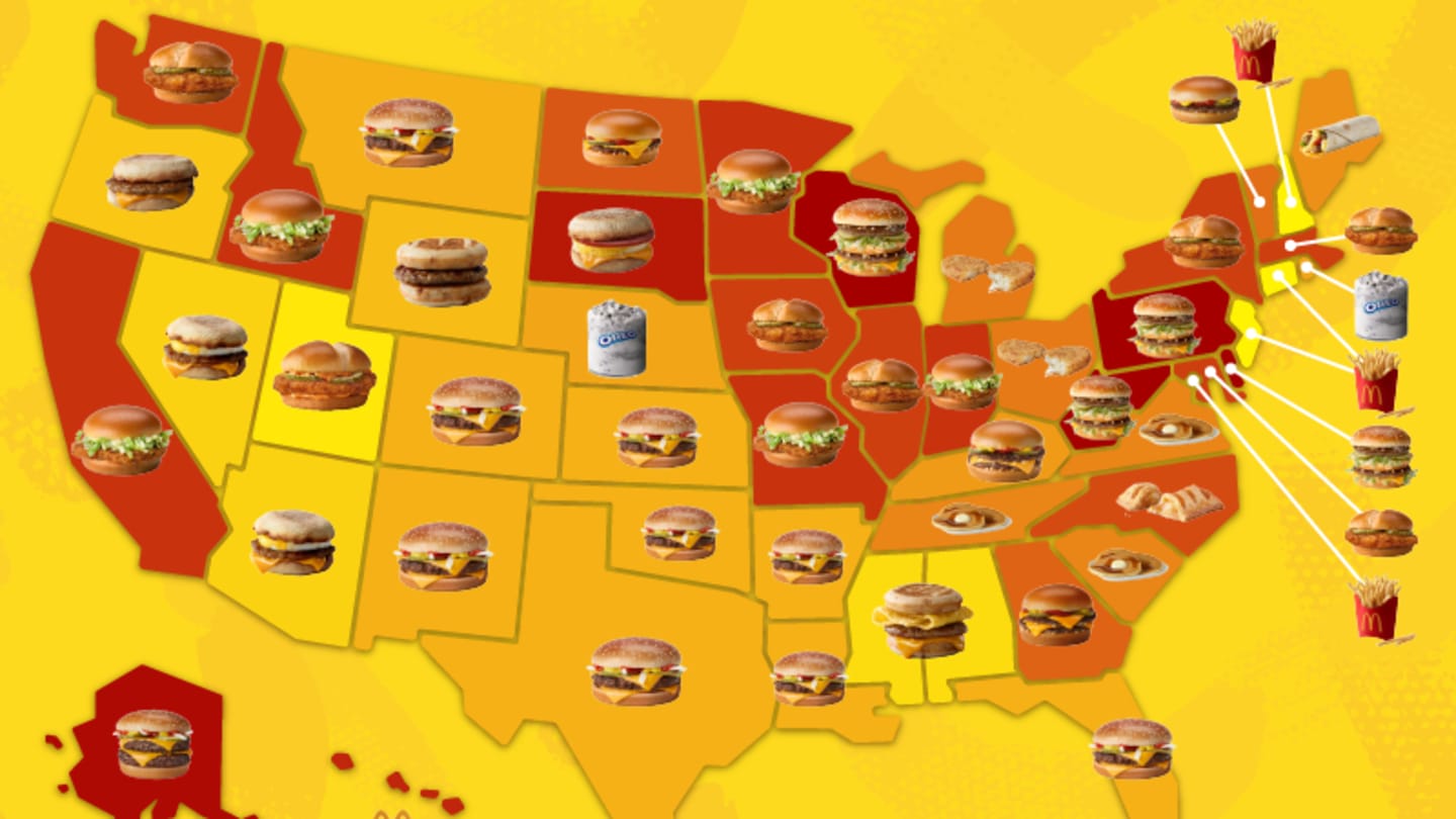 The Most Popular McDonald’s Menu Item in Each State, Mapped