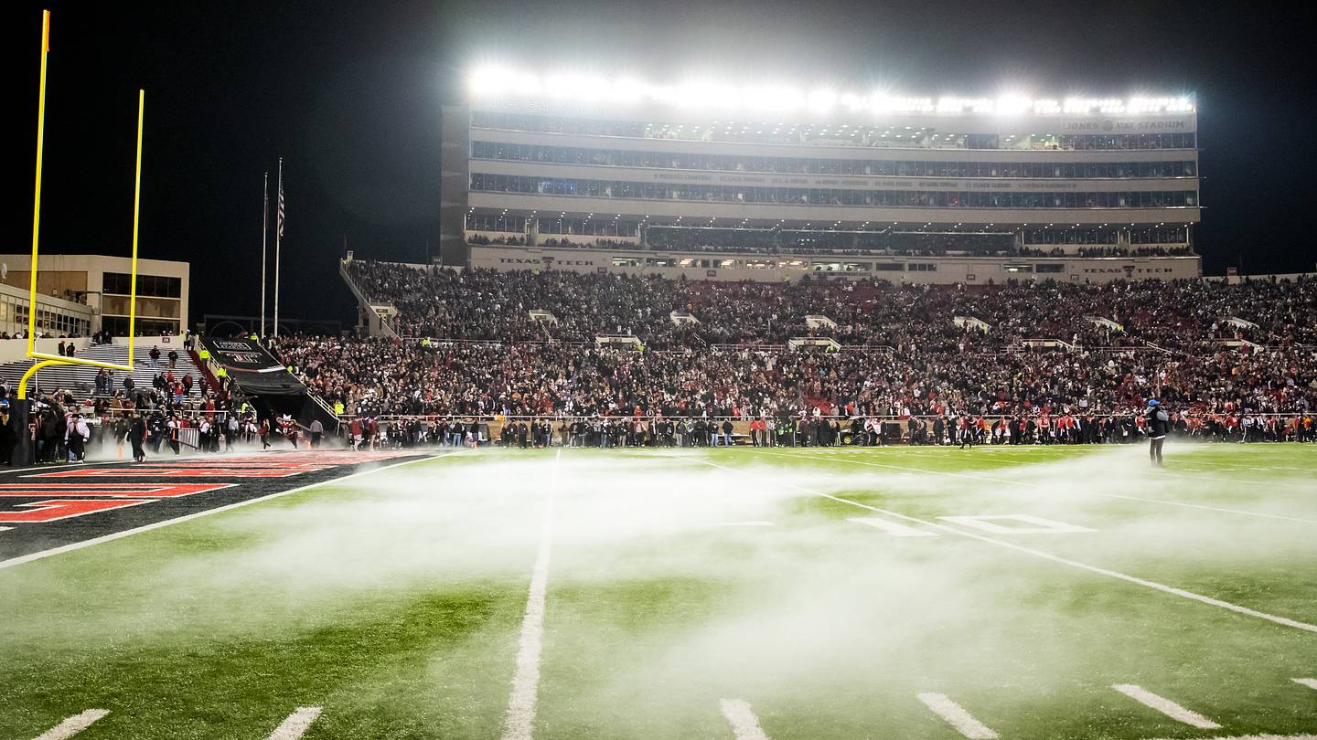 Texas Tech football reveals Adidas, Mahomes logos on Jones Stadium turf