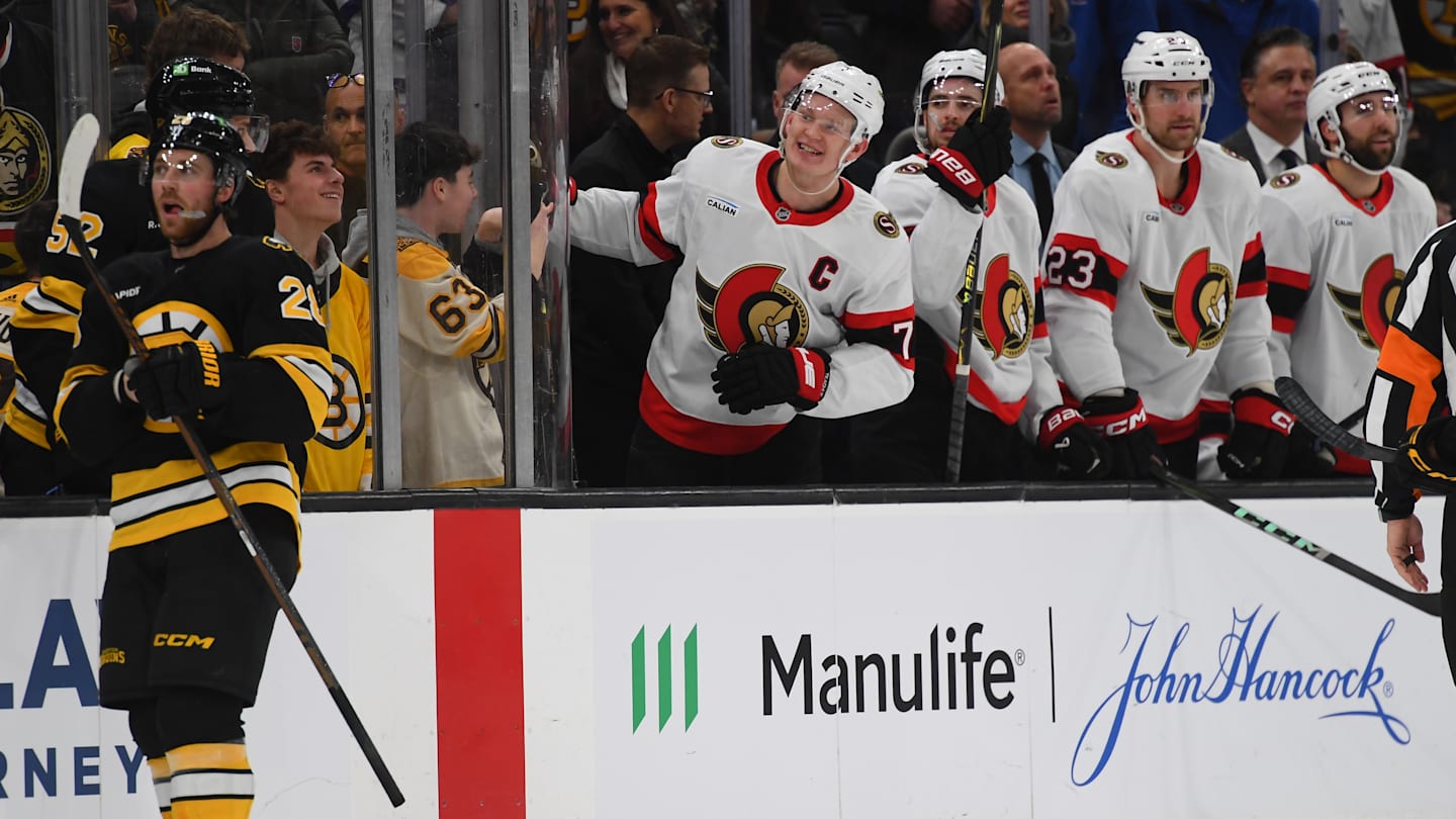 Bruins lurking as Brady Tkachuk’s frustration sinks Senators