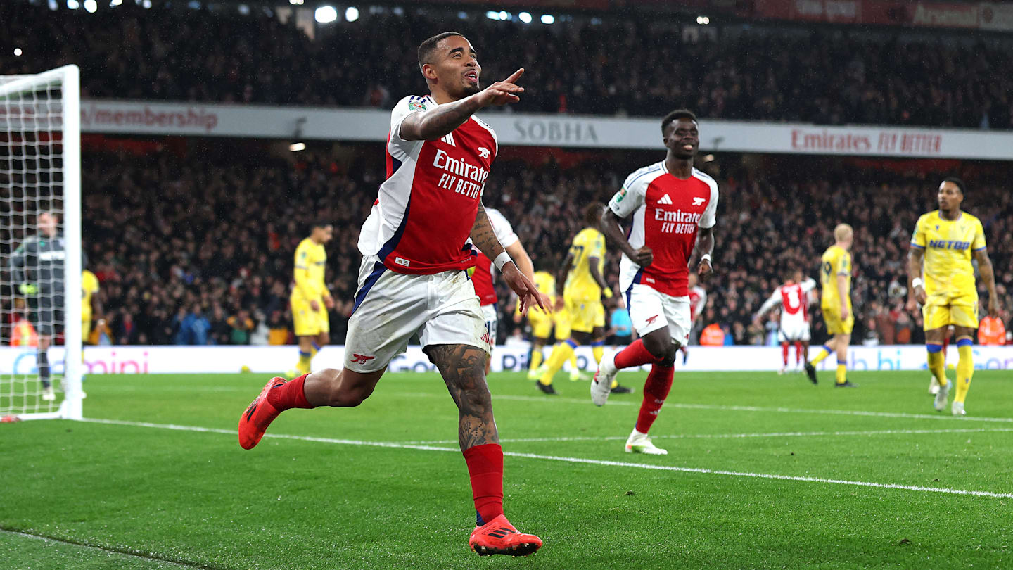 Gabriel Jesus Arsenal's hat-trick hero vs. Crystal Palace