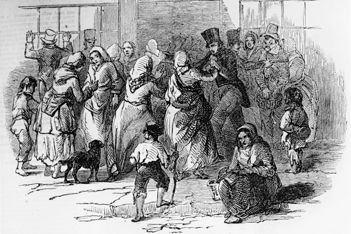 dark depictions   famine