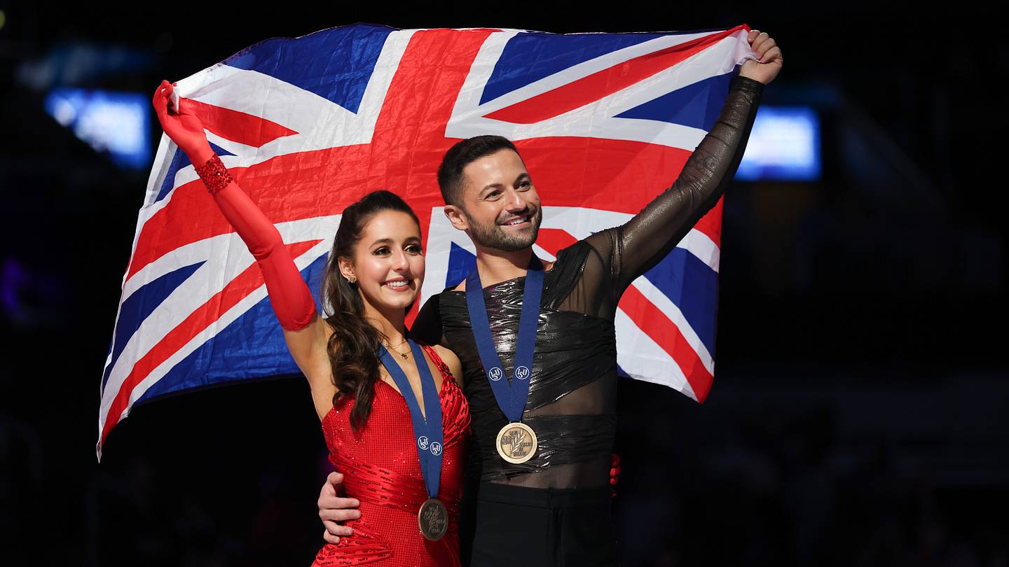 Lilah Fear and Lewis Gibson win Britain's first major figure skating ...