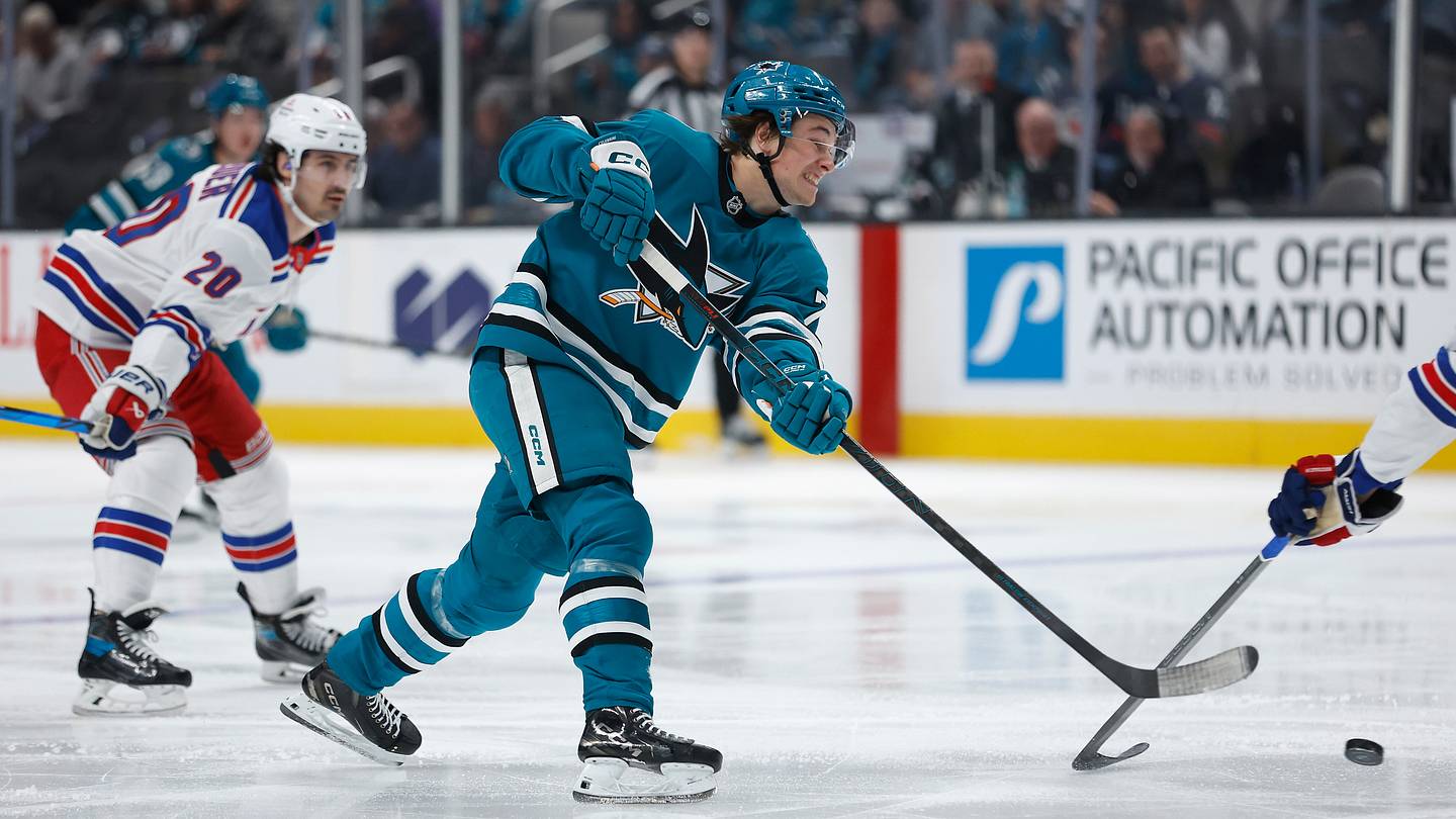 Macklin Celebrini’s car reportedly got hit by Rangers' team bus