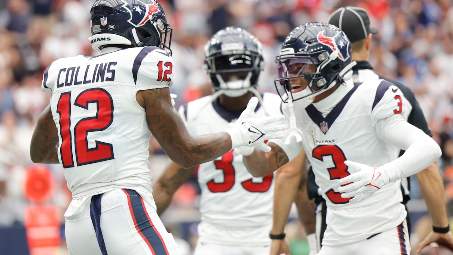 Who is the Houston Texans' top receiver so far this season?