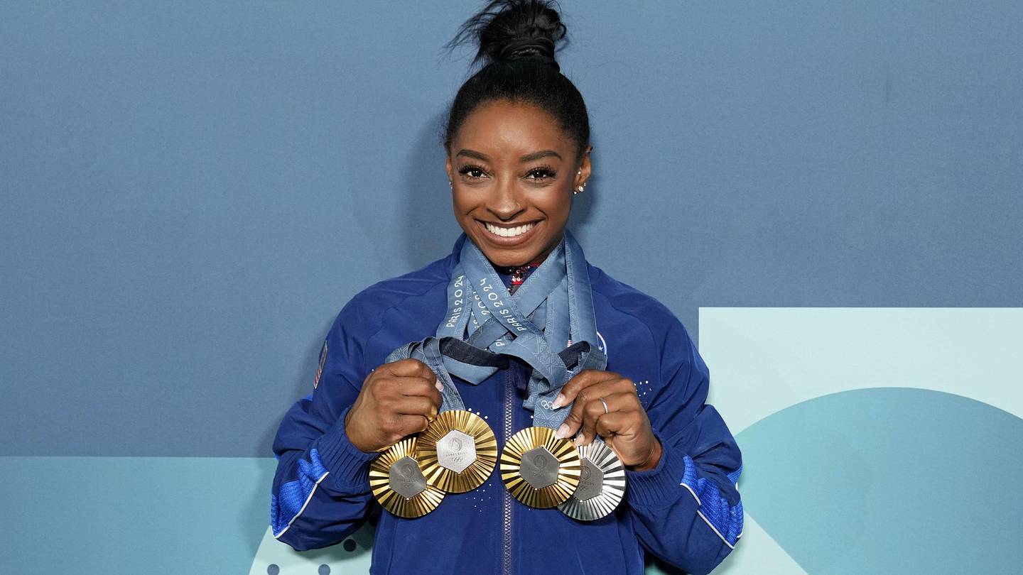 Simone Biles' GOAT pin is Olympic Village's Holy Grail of pin trading