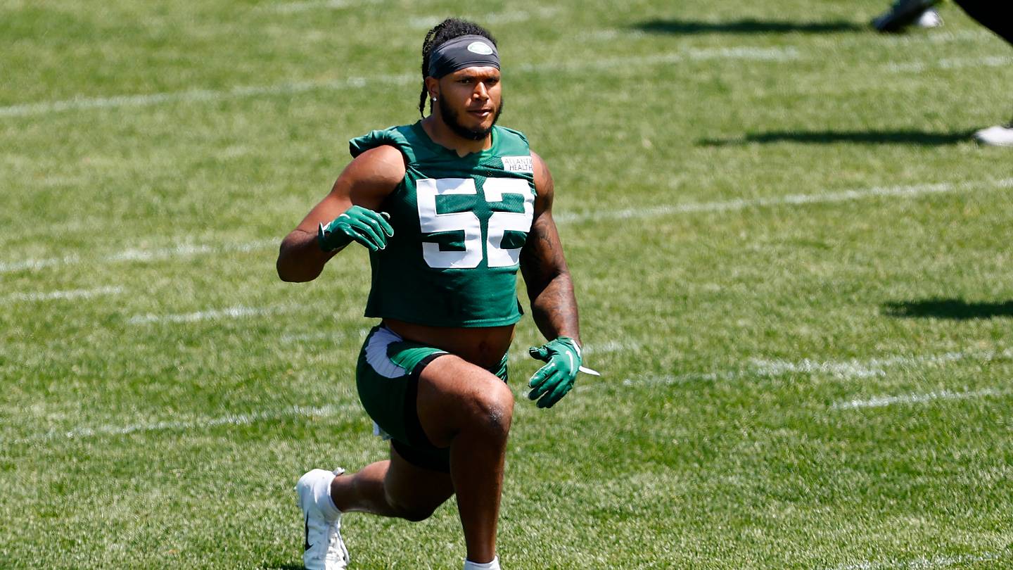 Why did NY Jets 'LB' Jermaine Johnson switch positions?