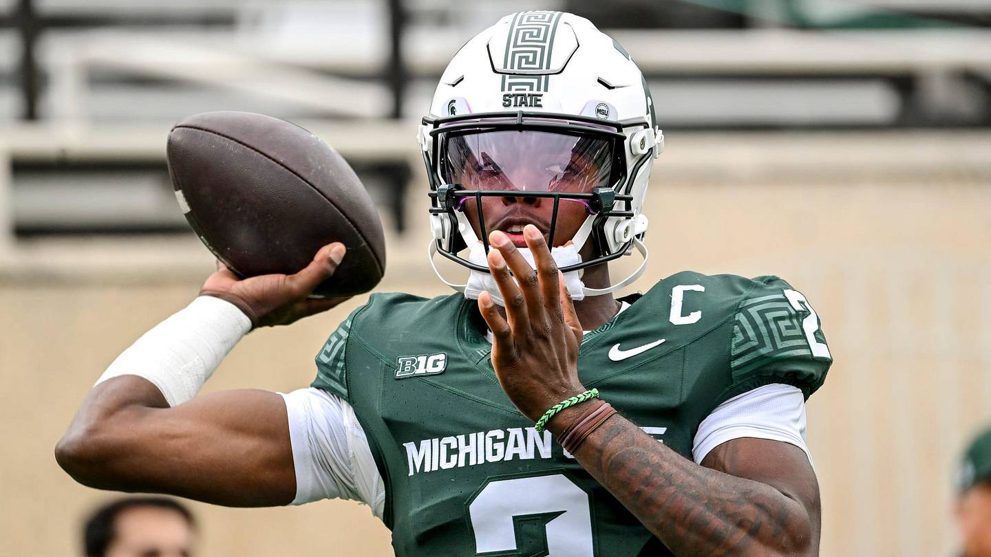 Michigan State QB Aidan Chiles exits vs UCLA after big hit: Latest ...