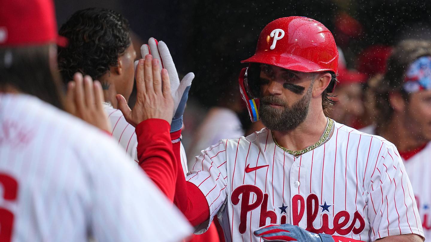 Bryce Harper shows off his special home run goal celebration for the ...