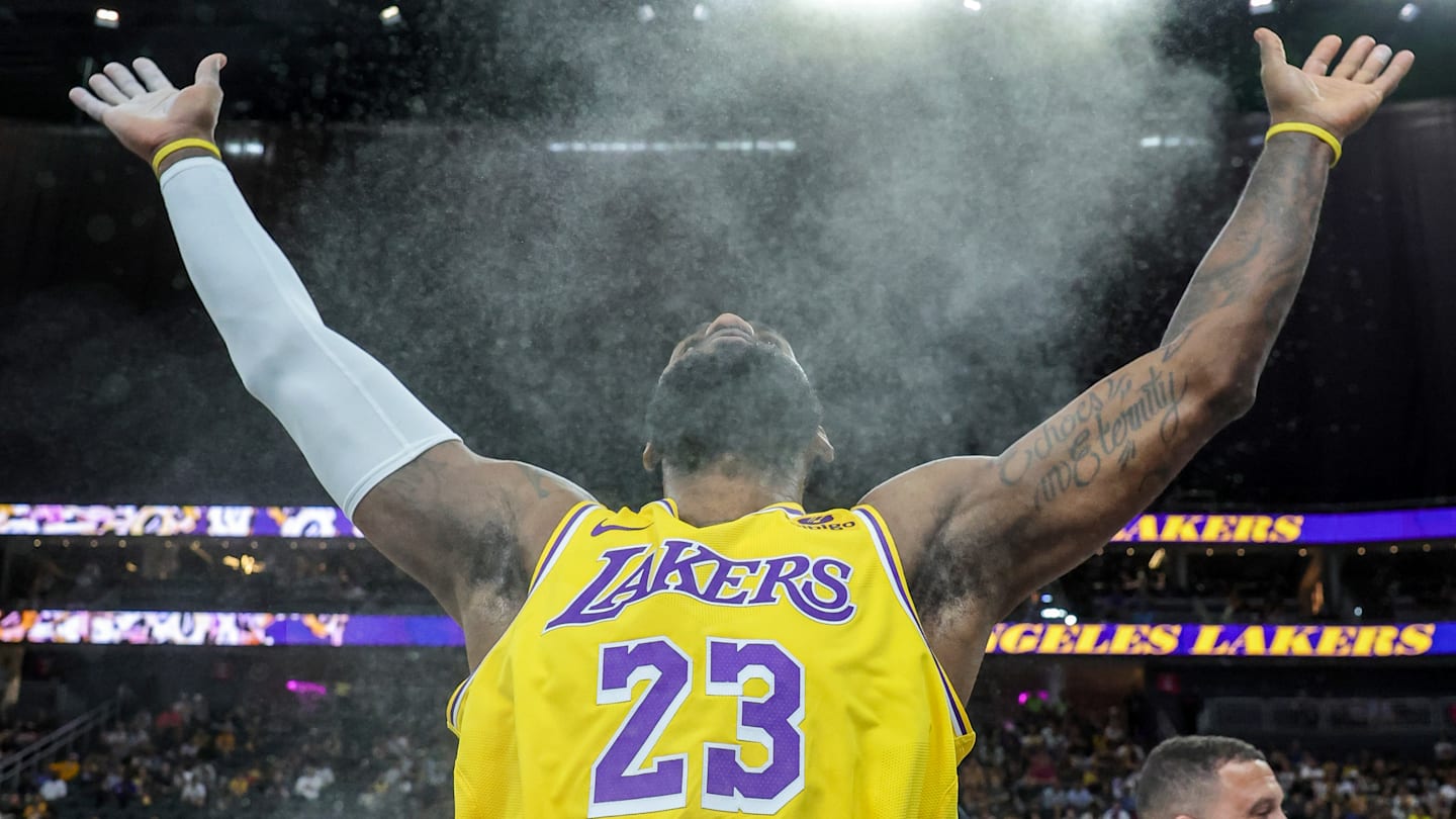 LeBron James chalk toss celebration, explained