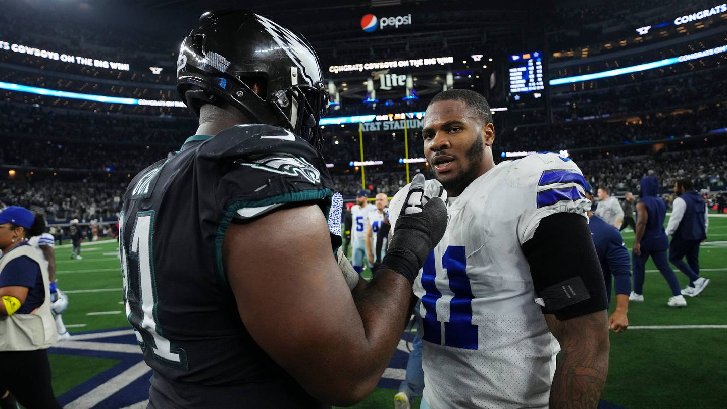 Cowboys' Micah Parsons has depressing reaction to Eagles' Jalen Carter ...