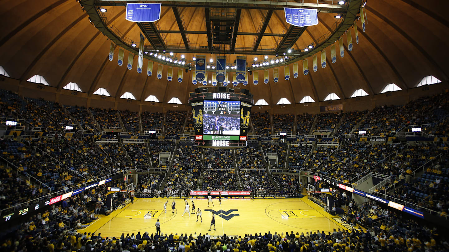 A Look At The Inside Of WVU's Hope Coliseum After Rebranding Process Begins