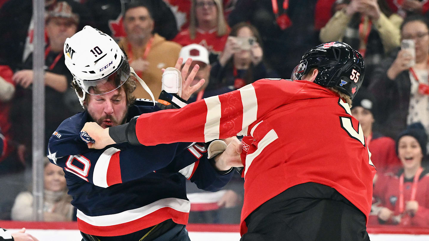 Fight! Fight! Fight! Gloves drop thrice at start of USA vs. Canada 4 ...