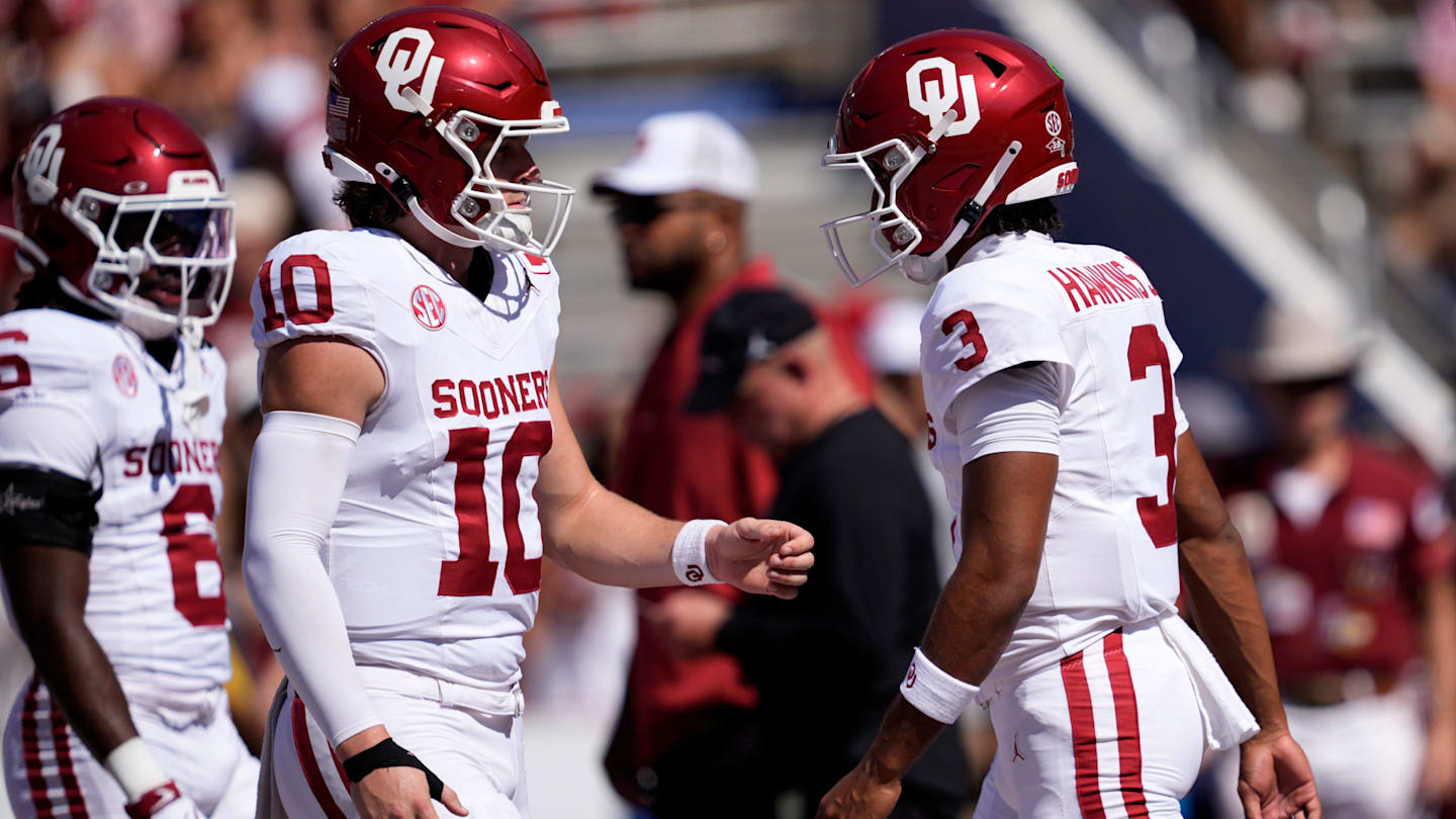 Oklahoma fans pleading for Michael Hawkins Jr. to replace John Mateer ...