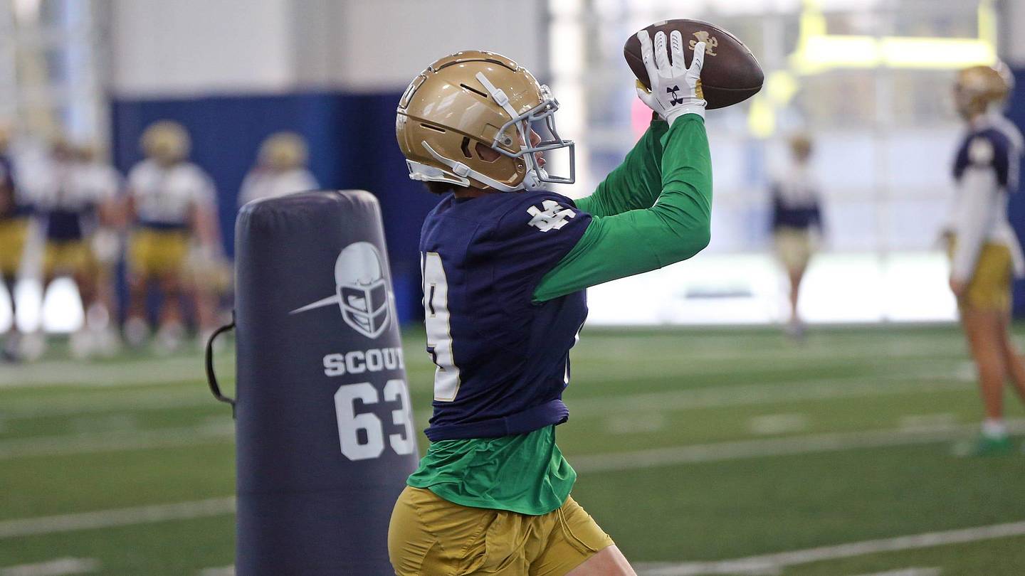 Notre Dame football may have found a young breakout receiver this spring