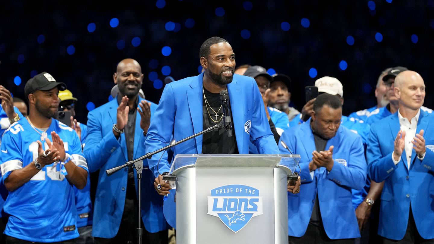 Calvin Johnson's classy speech shows how far Lions have come with past ...